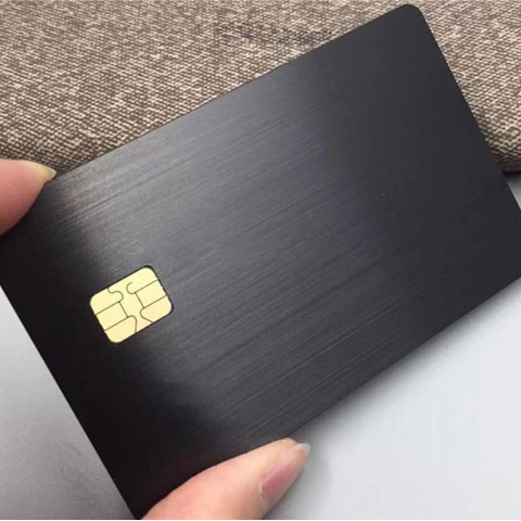 0.8mmThickness Stainless Steel Metal Magnetic Stripe Card with Contact ...