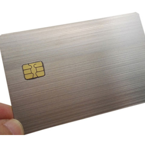 0.8mmThickness Stainless Steel Metal Magnetic Stripe Card with Contact ...